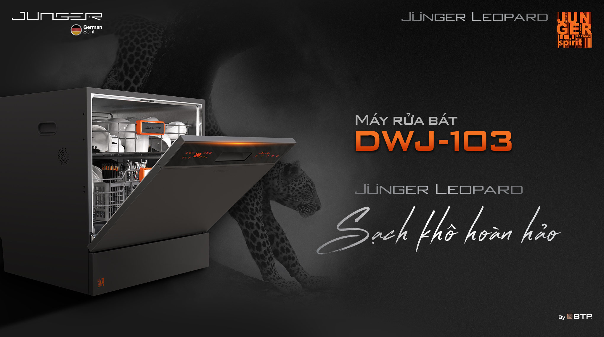 Máy rửa bát Junger Leopard DWJ-103 chính hãng